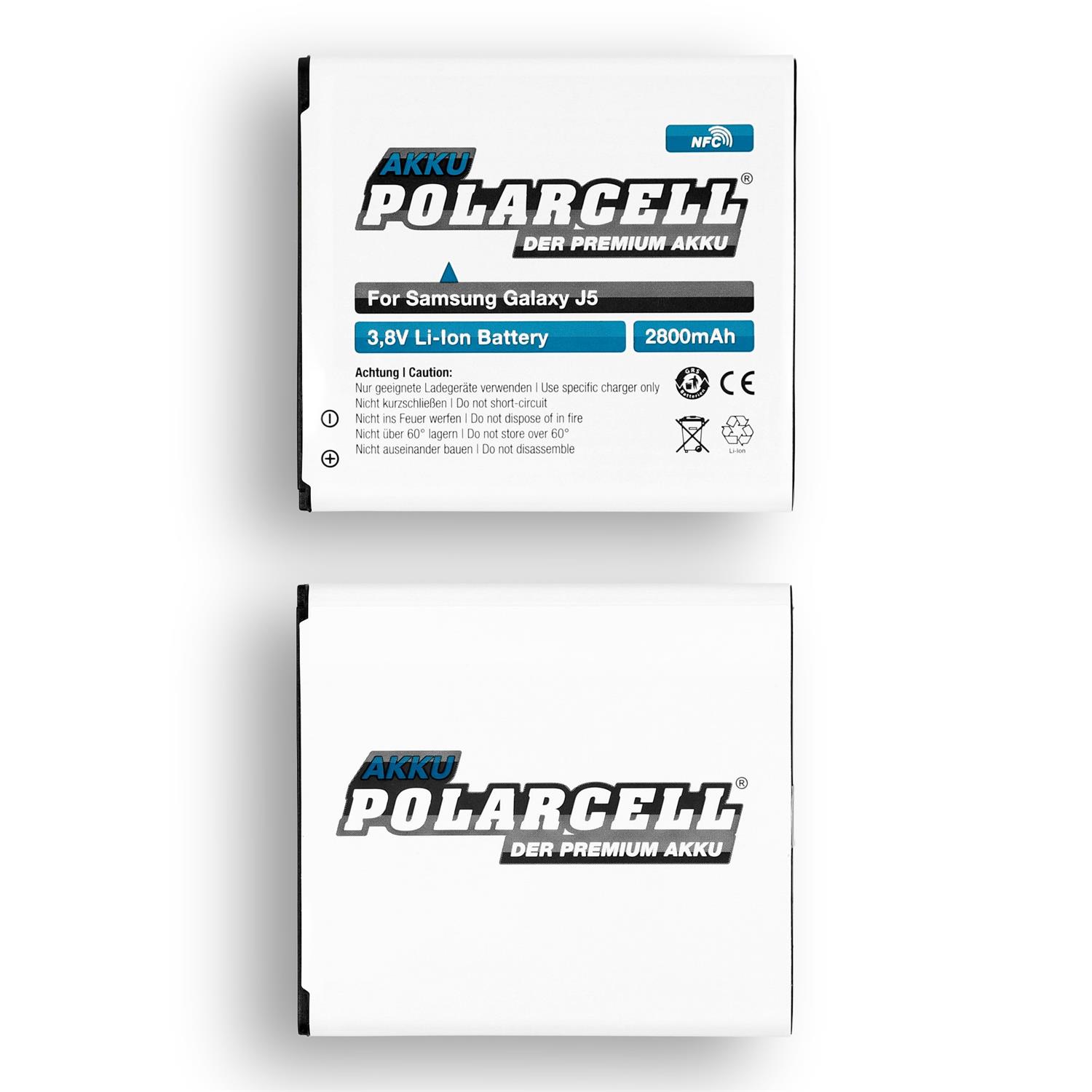 PolarCell Akku für Samsung Galaxy J5 | SM-J500F - inkl. NFC-Antenne